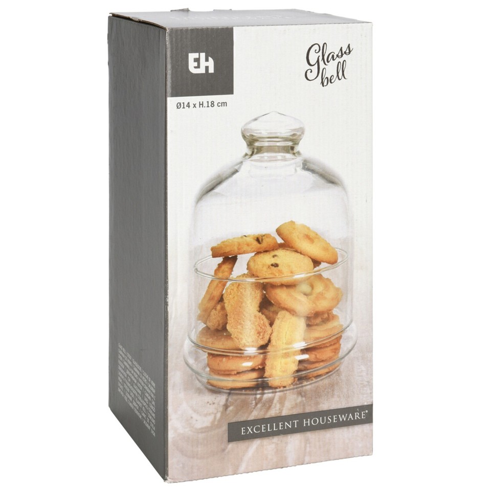 Large Glass Cookie Jar Storage Pot Biscotti Biscuit Sweets Snacks Candy ...