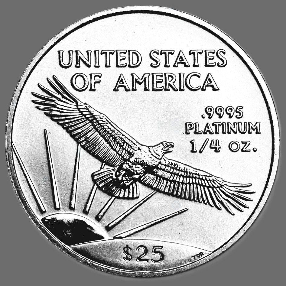 1999 AMERICAN LIBERTY 1/4 OZ. PLATINUM EAGLE 9995 FINE PLATINUM COIN ...