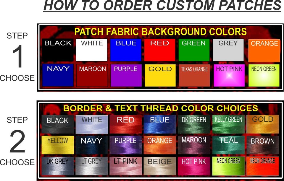 Custom Embroidered 9" Side Rocker Patch Motorcycle Biker Gear Club MC ...