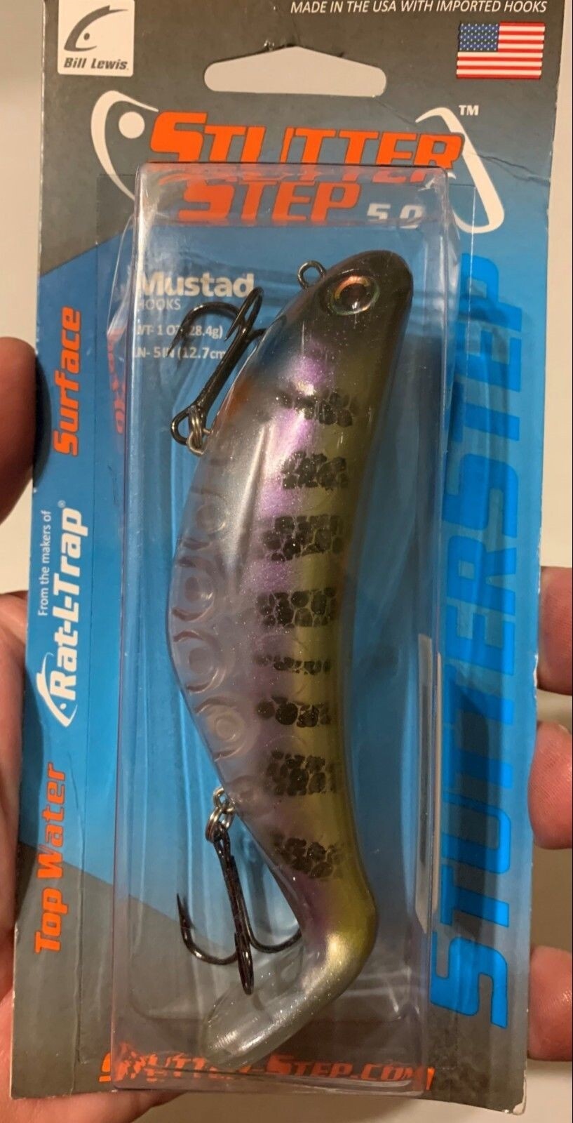 Rat-L-Trap STP620 Lure Stutterstep 1oz Nasty Tail Kick Ghost Bluegill ...