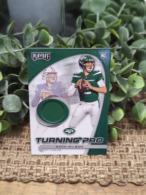 2021 Panini Playoff TURNING PRO RELIC TP-ZWI ZACH WILSON RC Rookie New ...