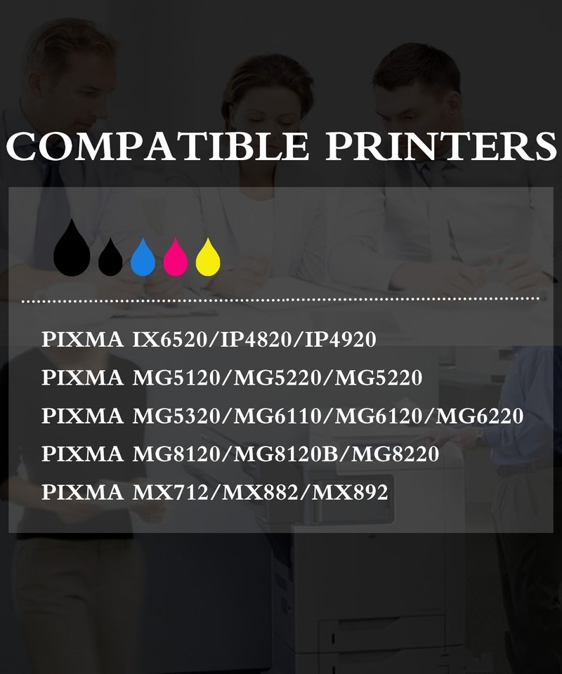 7PK PGI225 CLI226 Ink Cartridge 225 226 for PIXMA MG6200 MG6220 Printer ...