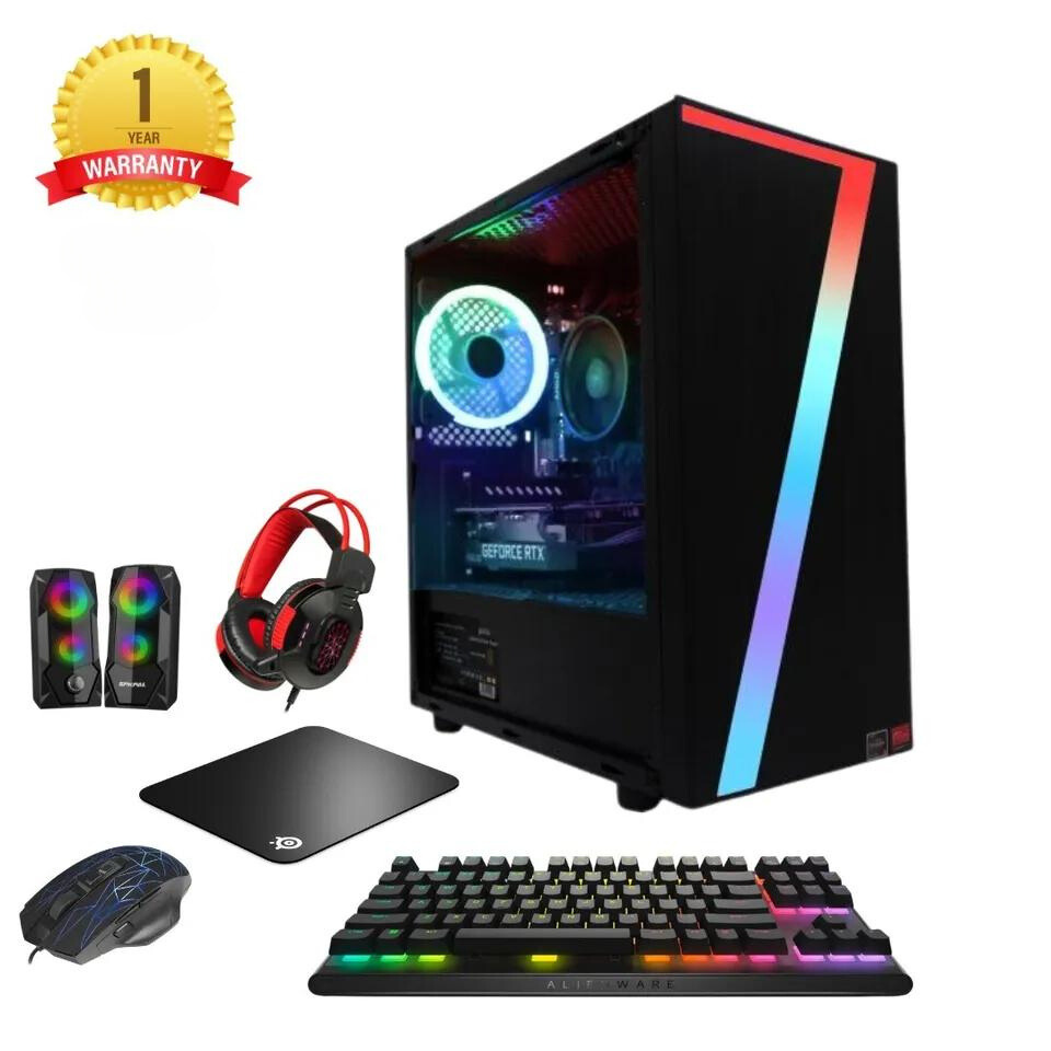Full Setup Gaming PC Bundle Core i5 16GB 1TB + 128GB SSD NVIDIA GT730 ...