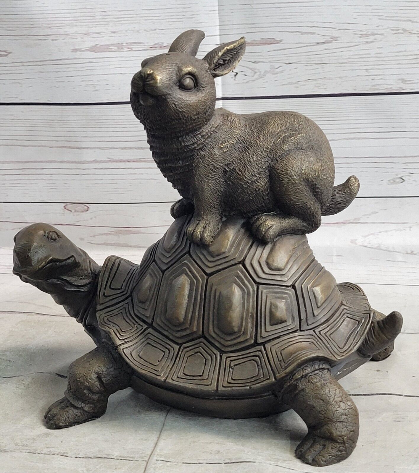 Original Lets Race by Milo Rabbit Turtle Eastern Bunny Garden Gift ...