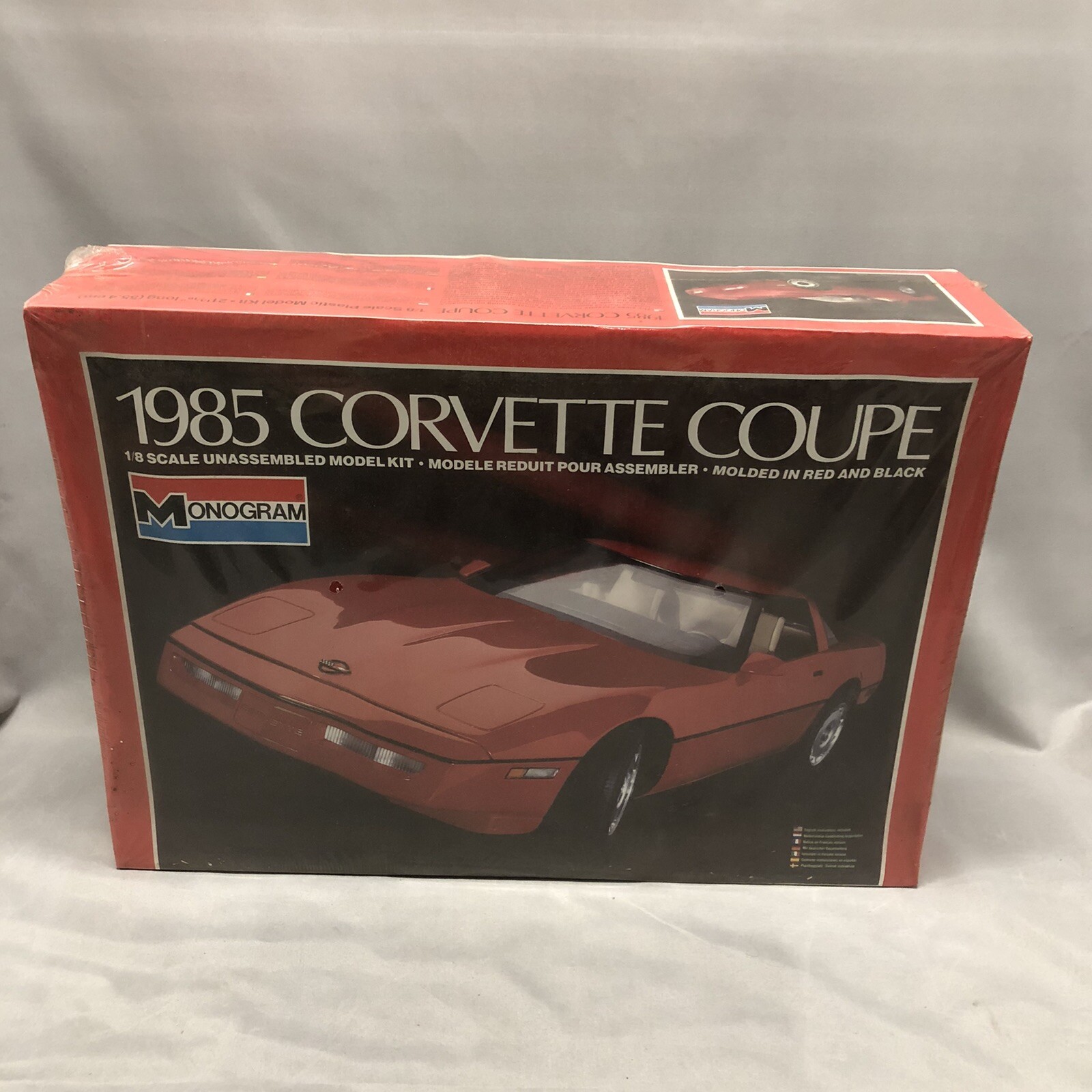 Vintage Monogram 1985 Corvette Coupe 1/8 Scale Model Kit #2608 (SEALED ...