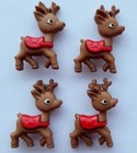 Craft Buttons BABY REINDEER Rudolph Santa Sleigh Christmas Eve Dress It ...