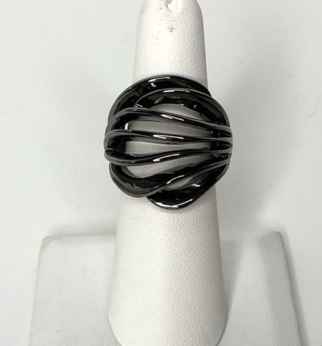 Premier Designs ALL THE RAGE Dome Openwork Size 6 Ring Hematite Finish ...