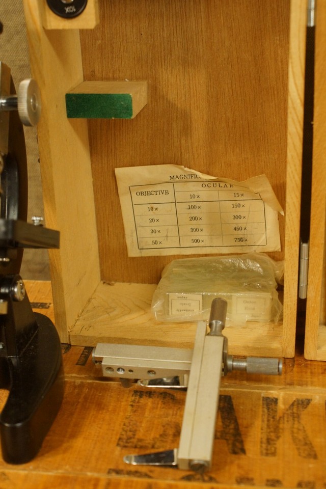 Vintage Small Microscope Japan Carry Case Slides See Pictures | eBay