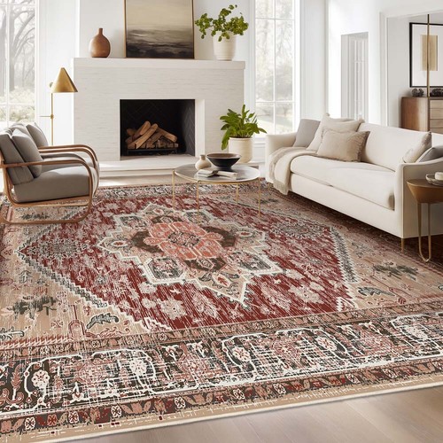 Large Vintage Traditional Soft Medallion Area Rugs Door Mat Carpet 9×12 ...
