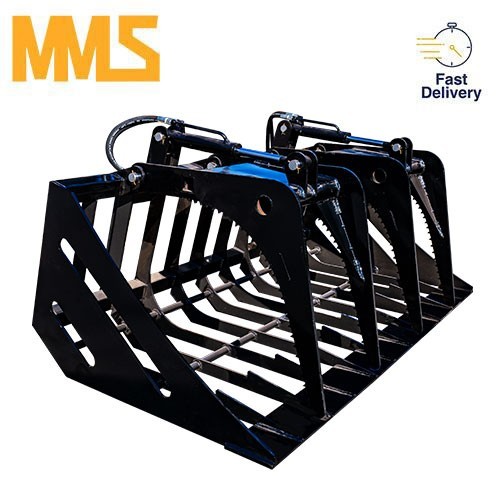 Grapple Bucket Hollow wood grabbing 72" Rake Clam Attachment Skid Steer ...