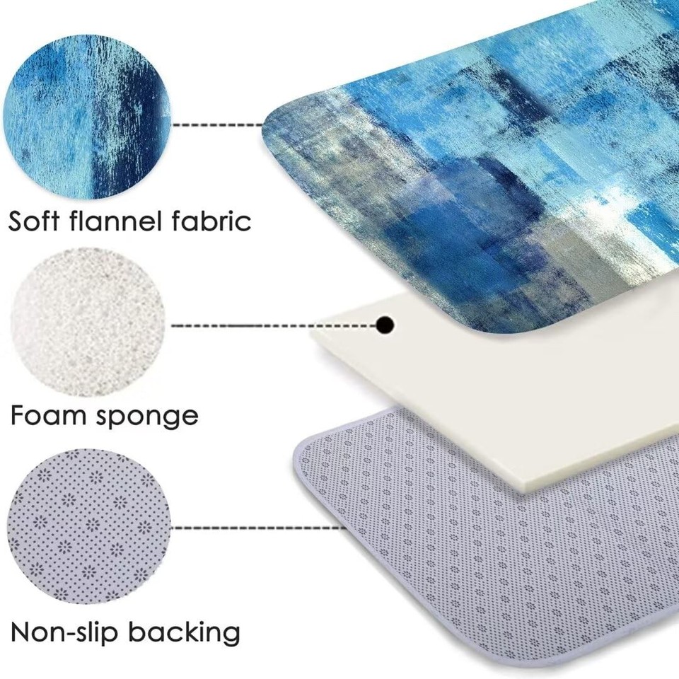 Abstract Hallway Runner Rug 2x6 Throw Rug Grey Blue Area Rug Modern ...