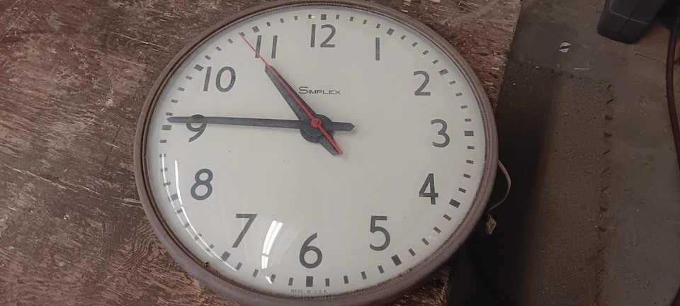 Old Simplex Electric Clock | eBay