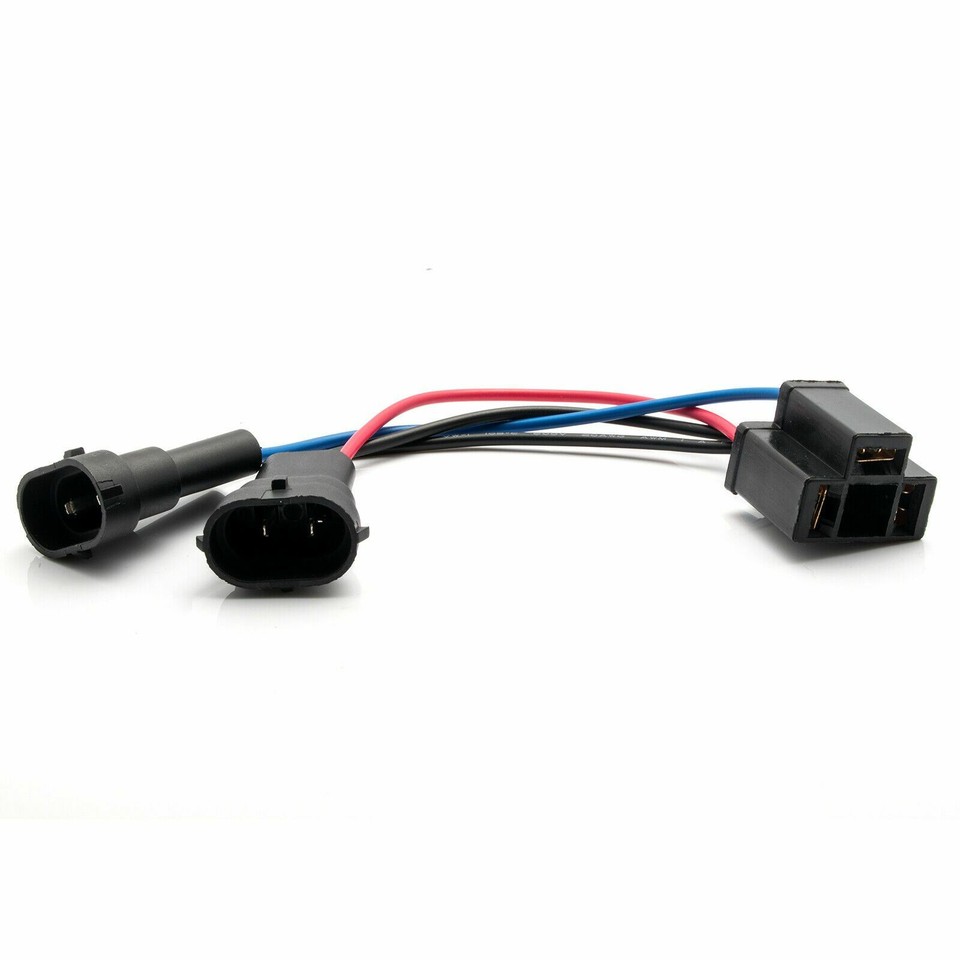 H11 to H4 Conversion Harness Cable Socket Plug Adapter Wires for Harley ...