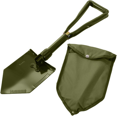 Olive Drab Tri-Fold Military Emergency Compact Shovel with Cover | eBay