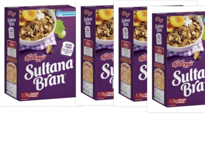 Kellogg's Sultana Bran, Breakfast Cereal, 1.7kg X4 PACKETS | eBay