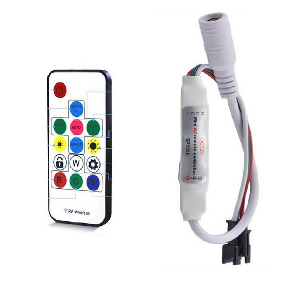 SP103E Mini RF Remote Controller for DC12V WS2811 & DC5V WS2812B LED ...