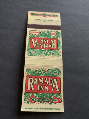 Vintage Christmas Matchbook “Ramada Inn - Seasons Greeting’s” Holiday ...