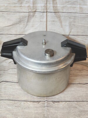 Mirro-Matic Polished Pressure Cooker Canner M-0498 Aluminum 8 qt Speed ...