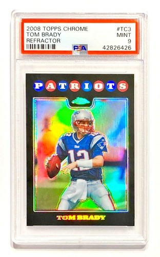 2008 Topps Chrome TOM BRADY #TC3 Refractor PSA 9 Mint! QTY AVAILABLE ...