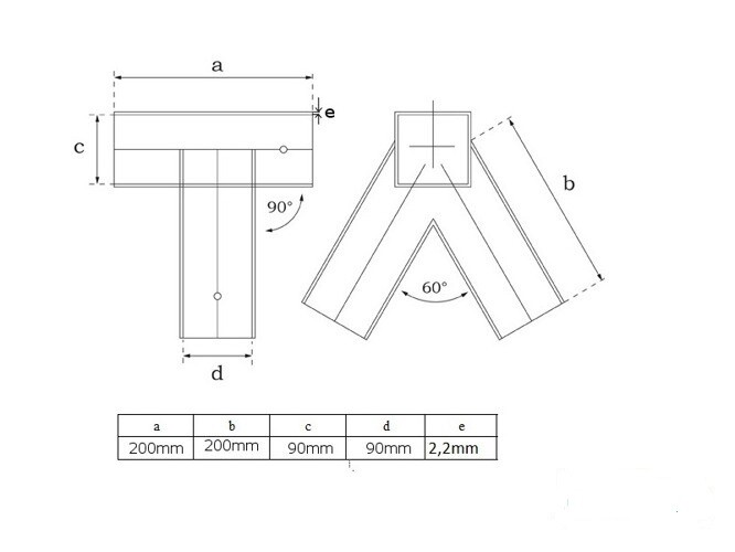 SWING CORNER METAL BRACKET SQUARE/ROUND FOR WOODEN CLIMBING FRAME ...