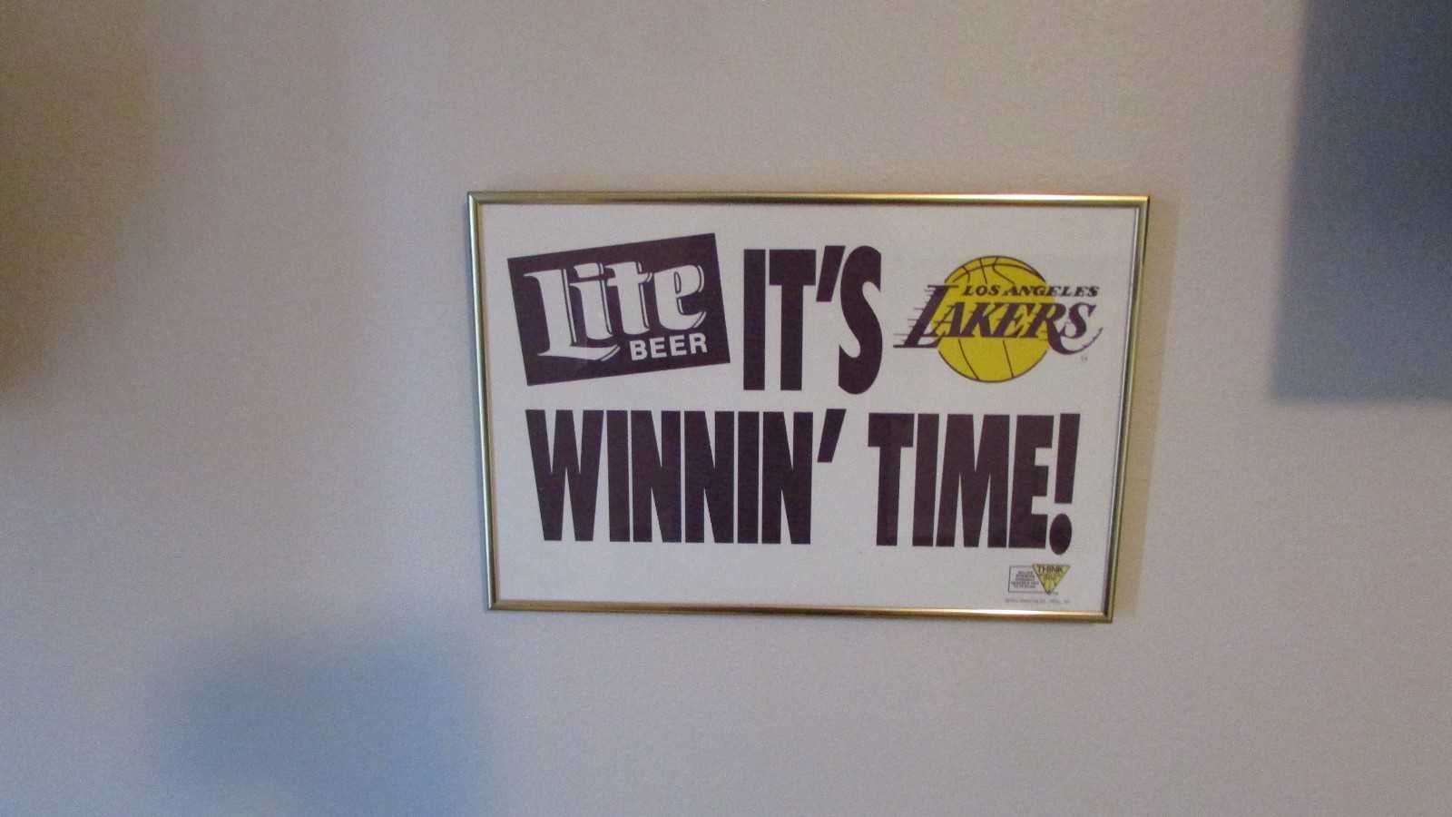 L.A. Lakers Official "IT'S WINNING TIME" Poster/Handout Custom Framed ...