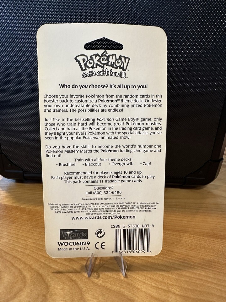 MINT condition - 1999 base set shadowless art Charizard blister pack ...