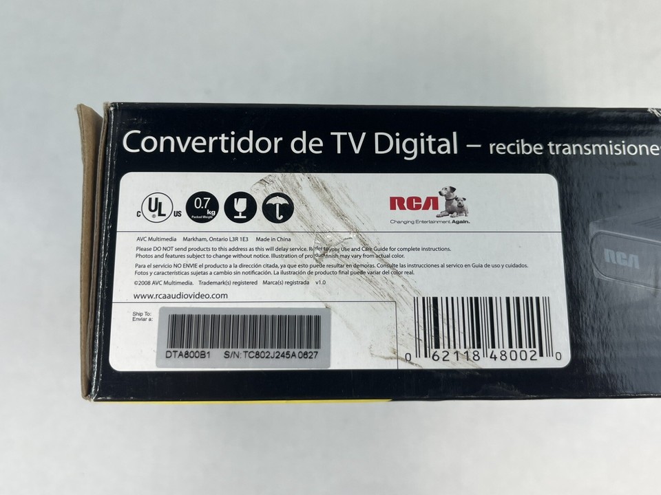 RCA DTA800B1 Digital-to-Analog TV Converter Box DTV Tuner Open Box | eBay