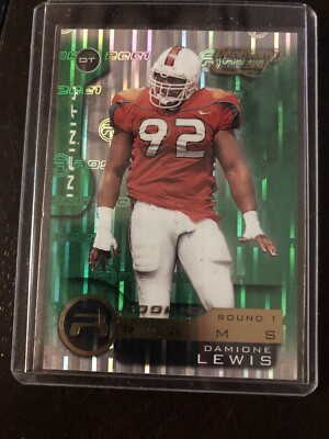 2001 Quantum Leaf Infinity (Green) Rams Rookie #250: 11 of 75 Damione ...