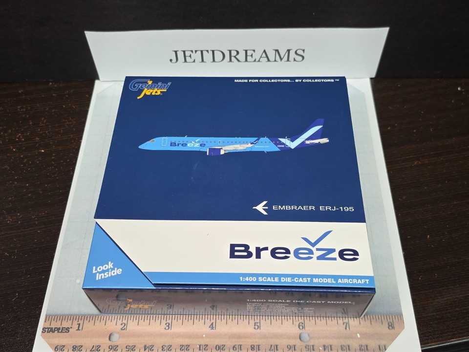 1/400 BREEZE AIRWAYS EMBRAER ERJ-195 / 195LR 2020'S COLORS N190BZ ...