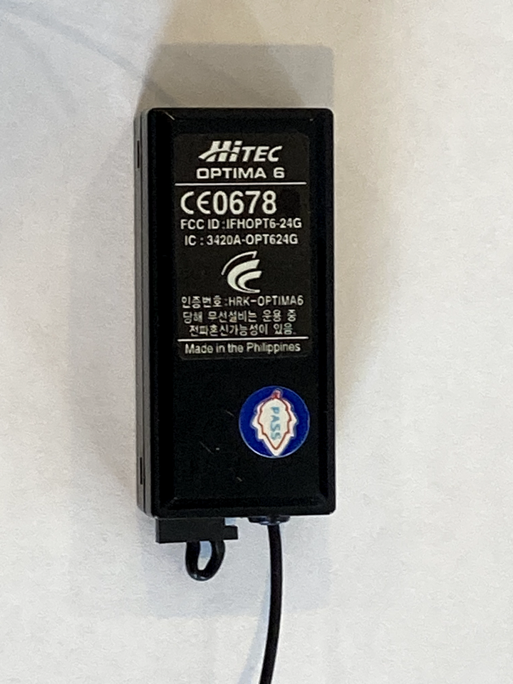 New Hitec Optima 6 Remote Control R/C 6 Channel Receiver 2.4Ghz AFHSS ...