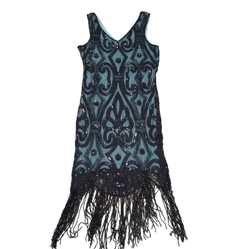 Unique Vintage Flapper Dress Women Size S Beaded Throughout Glamour 20s ...