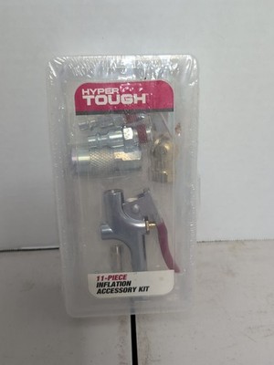 Hyper Tough 11-Piece Portable Inflation Steel Accessory Kit for Air ...