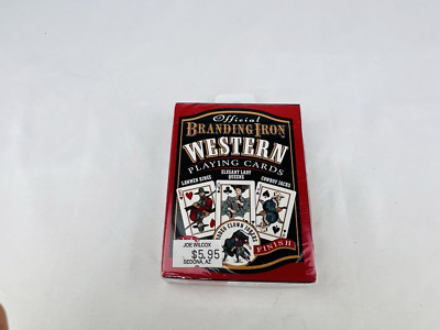 BRANDING IRON WESTERN Playing Cards Cowboy, Lawmen, Elegant Lady 1995 ...