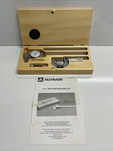 ALLTRADE Machinist 3-in-1 Tool Set Dial Caliper Micrometer and Rigid ...