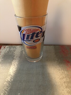 Rusty Wallace DRINKING GLASS PINT BEER Miller Lite #2 | eBay