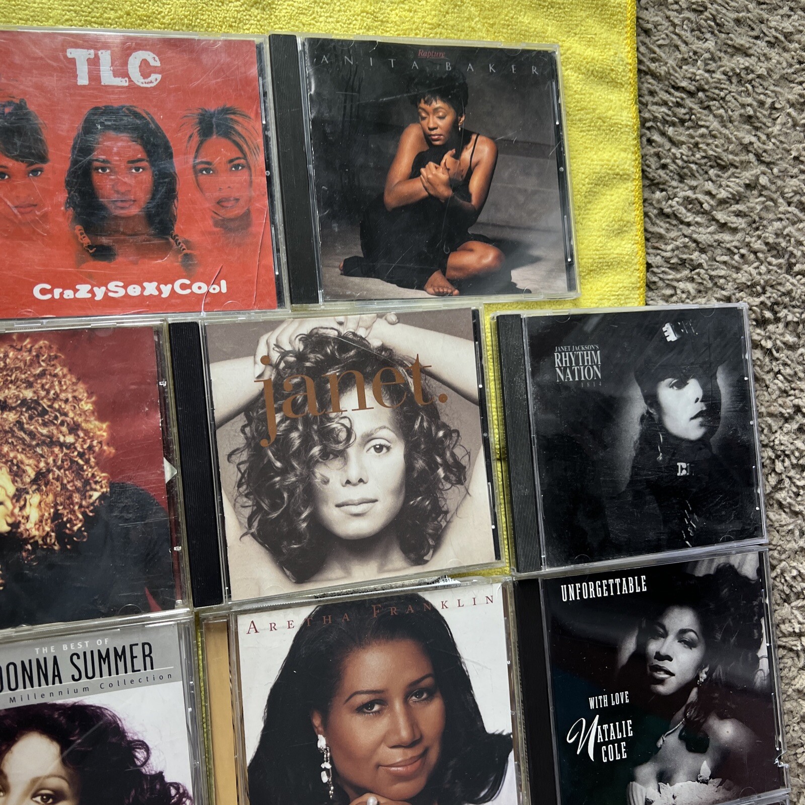 15 R&B Soul Music Cds Janet Jackson Whitney Houston TLC Aretha Diana ...