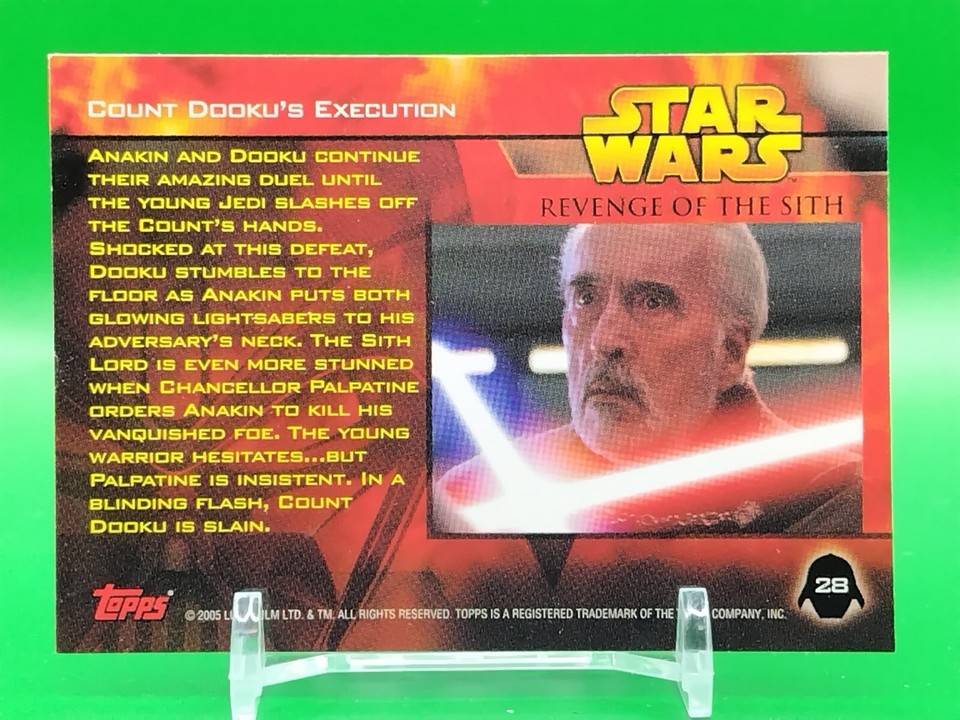 COUNT Dooku's EXECUTION Star Wars 2005 REVENGE OF THE SITH Card TCG ...