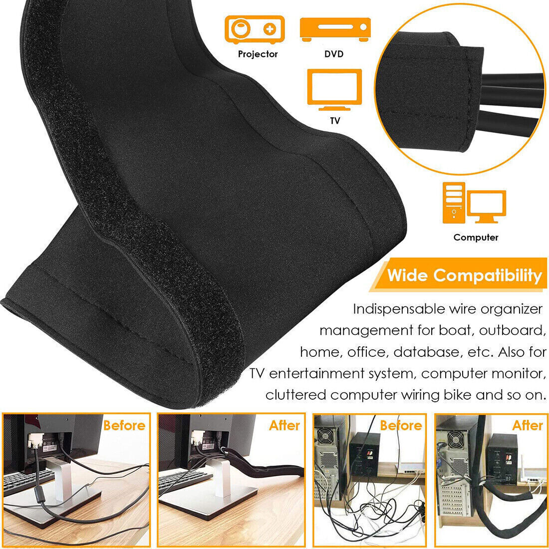 For T-H Marine Troll Jacket Trolling Motor Cable Organizer Sleeve ...