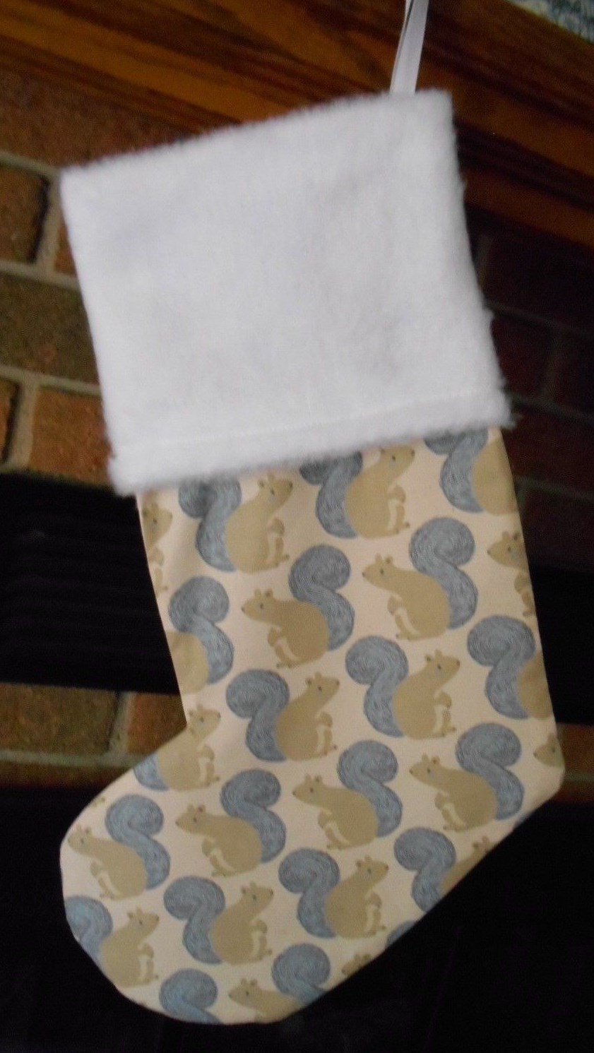 SQUIRRELS, SQUIRREL HANDMADE CHRISTMAS STOCKING | eBay