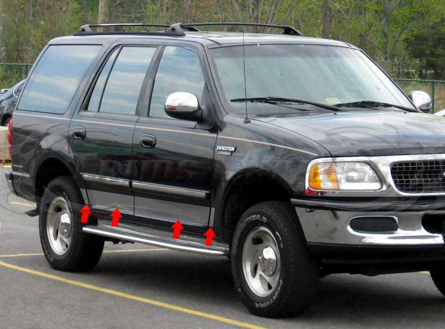 1997-2002 Ford Expedition Rocker Panel Trim Body Side 5 1/2" 8Pc No ...
