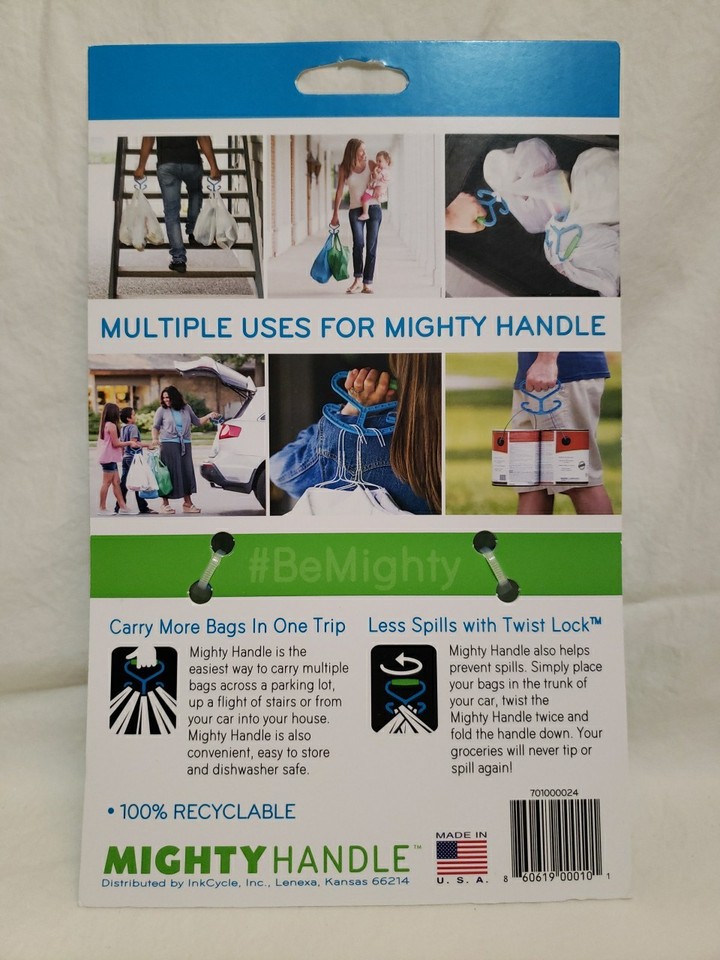 MIGHTY HANDLE Grocery Bag Carrier - Carry More Bags, One Trip, up to 50 ...