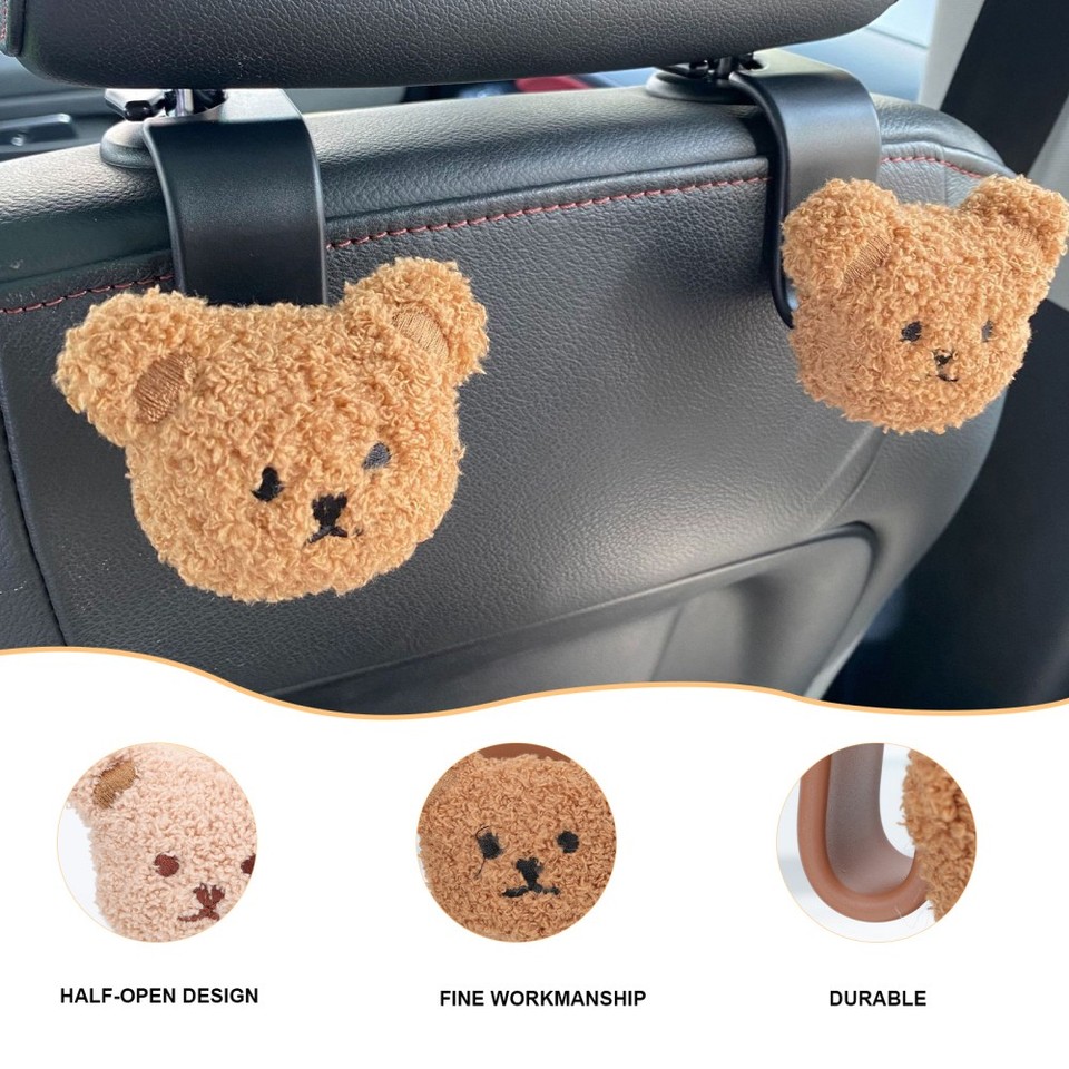 2Pcs Multi-functional Car Seat Headrest Hooks Lovely Cartoon Car ...