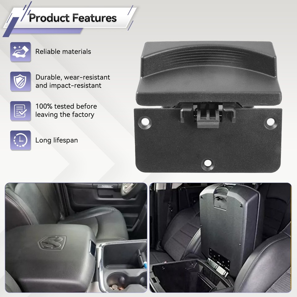 FOR 2013 -2018 DODGE RAM WITH FULL CONSOLE LOWER ARMREST LID LATCH ...