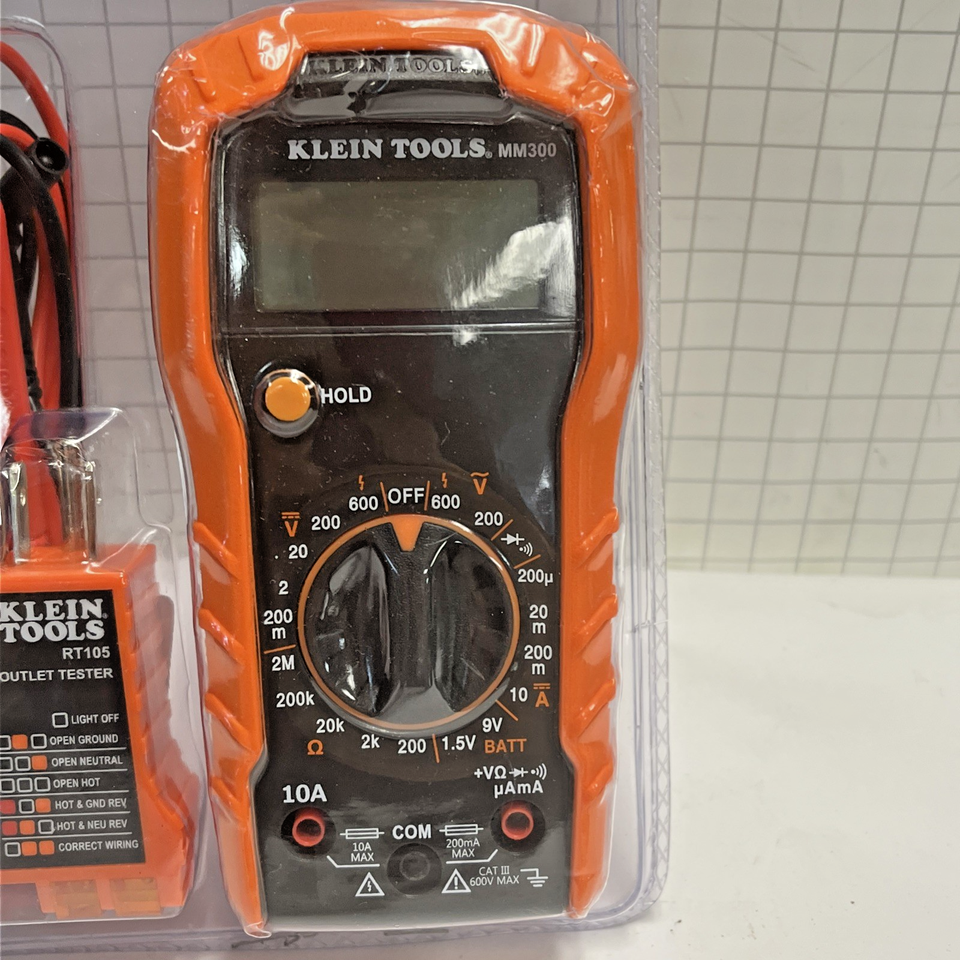 Klein Tools Electrical Test Kit with Digital Multimeter MM300/RT105 ...