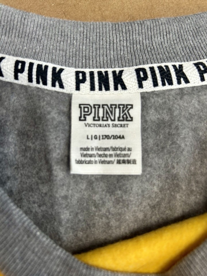 Pink Victoria’s Secret Women’s Large Golden Glow Logo Crew Sweatshirt ...
