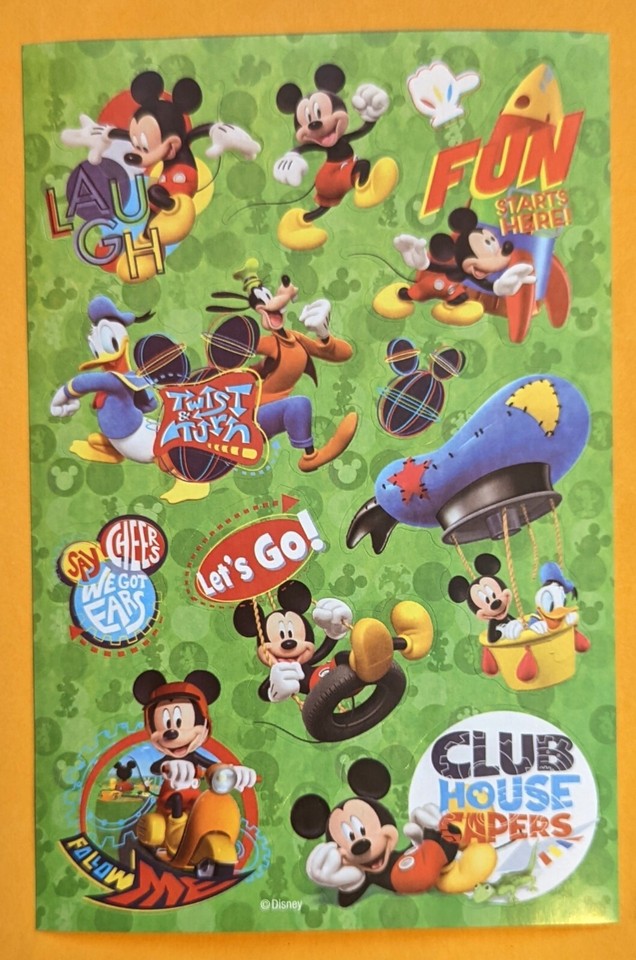Disney Mickey Mouse Sticker Set of 2 Sheets | eBay