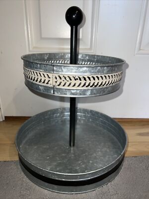 Ashland Galvanized 2-tier Metal Tray tiered tray for decor | eBay