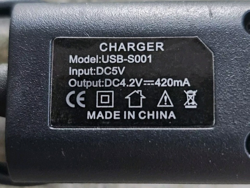 3x USB-S001 Charger - Input DC 5V - Output DC 4.2V 420mA | eBay
