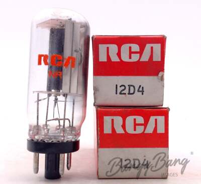 2 RCA 12D4 Damper Flyback Diode TV Audio Vacuum Tube Valve- Bangybang ...