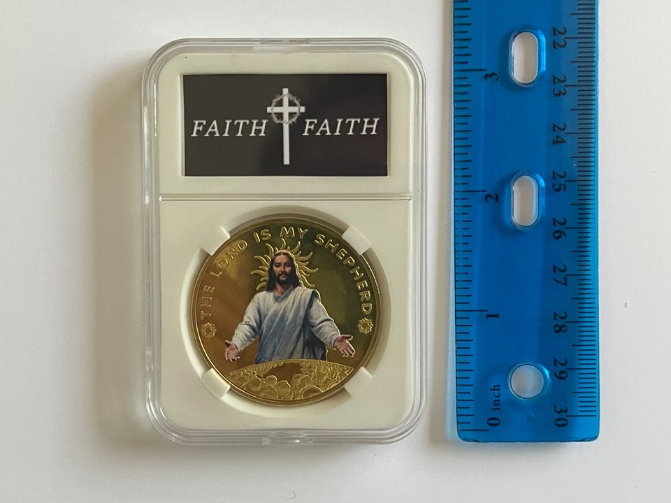 Religious Gifts Faith Coin Jesus Christ Coin with Slab Case Souvenir ...